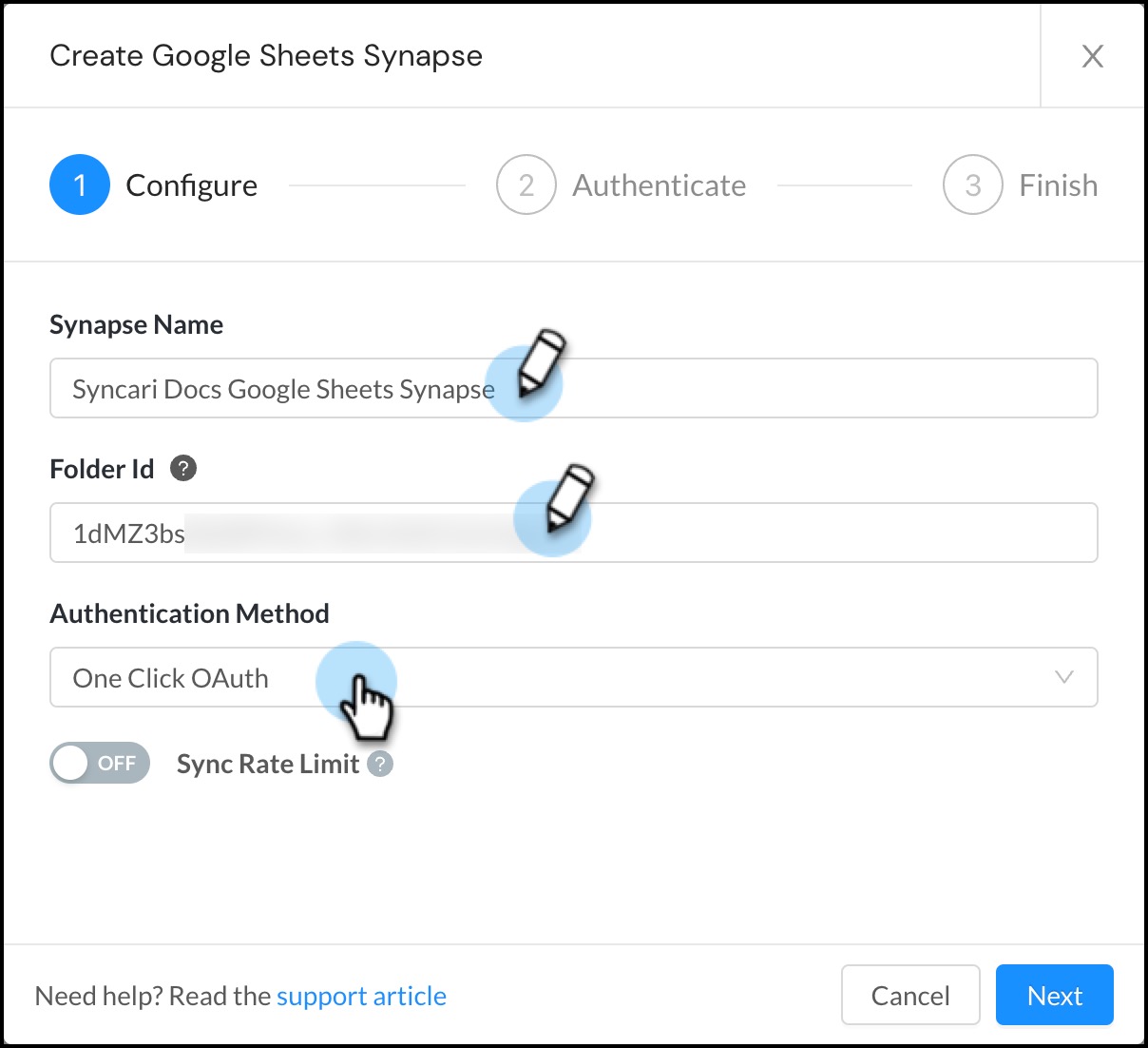 Google Sheets Setup – Syncari