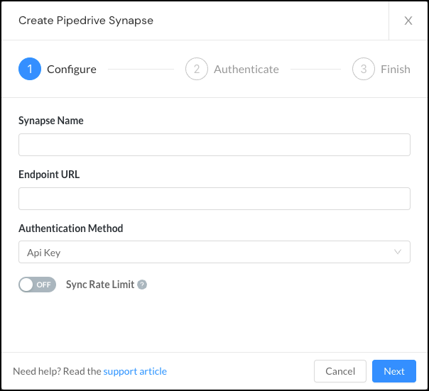 Pipedrive Synapse Setup – Syncari