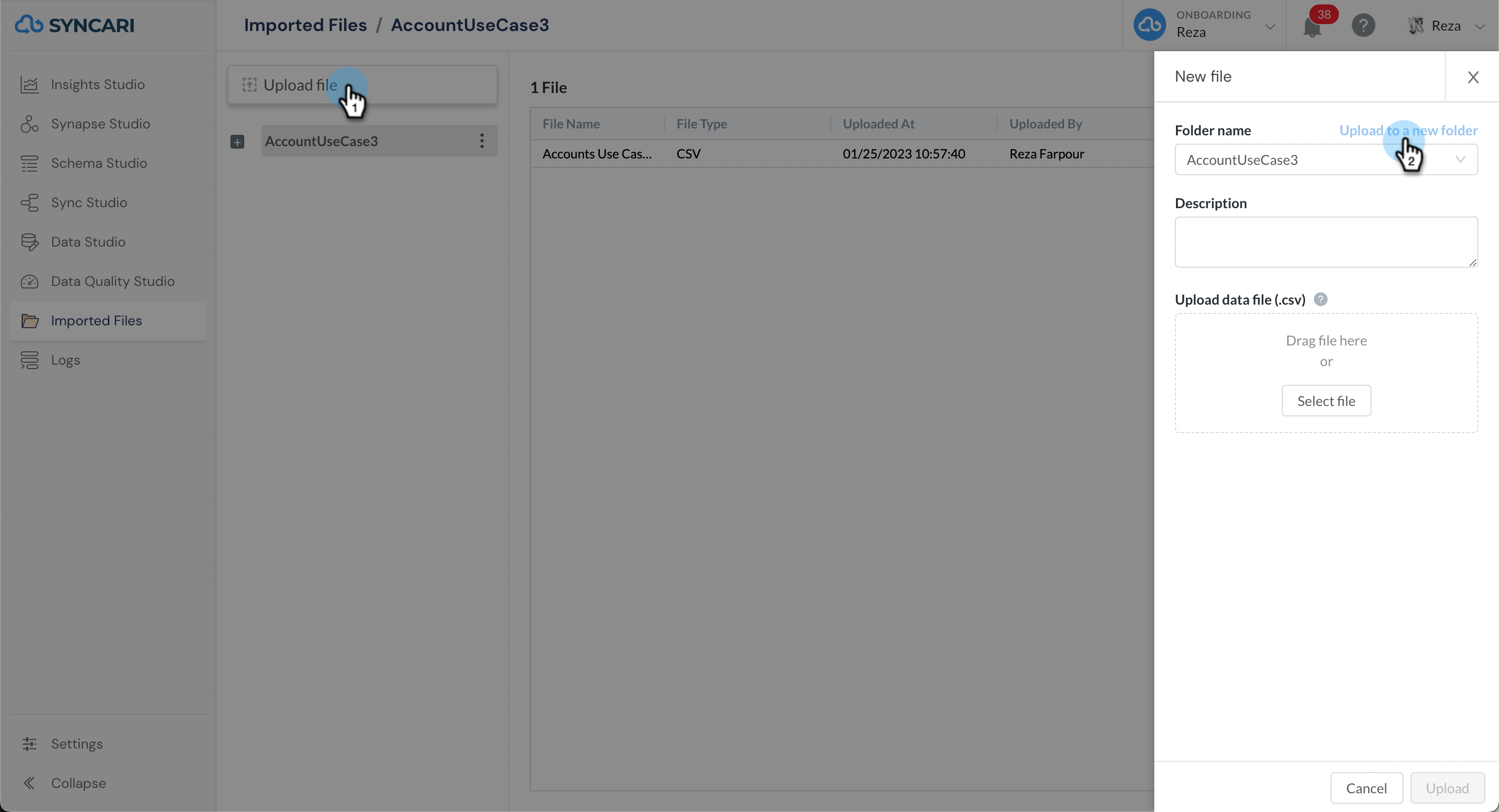 Using the Imported Files Synapse – Syncari