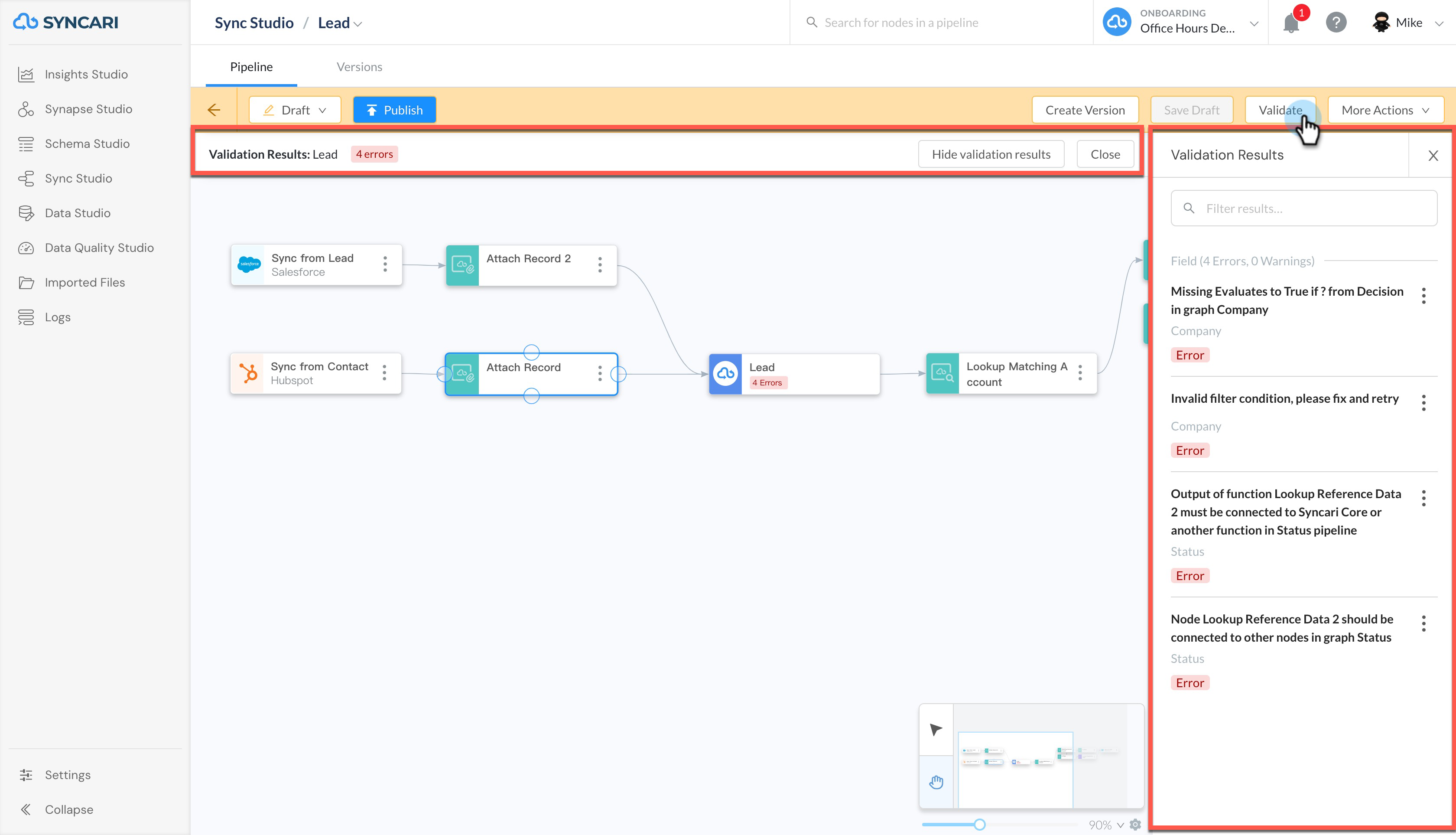 Validating Pipelines – Syncari Validating Pipelines – Syncari