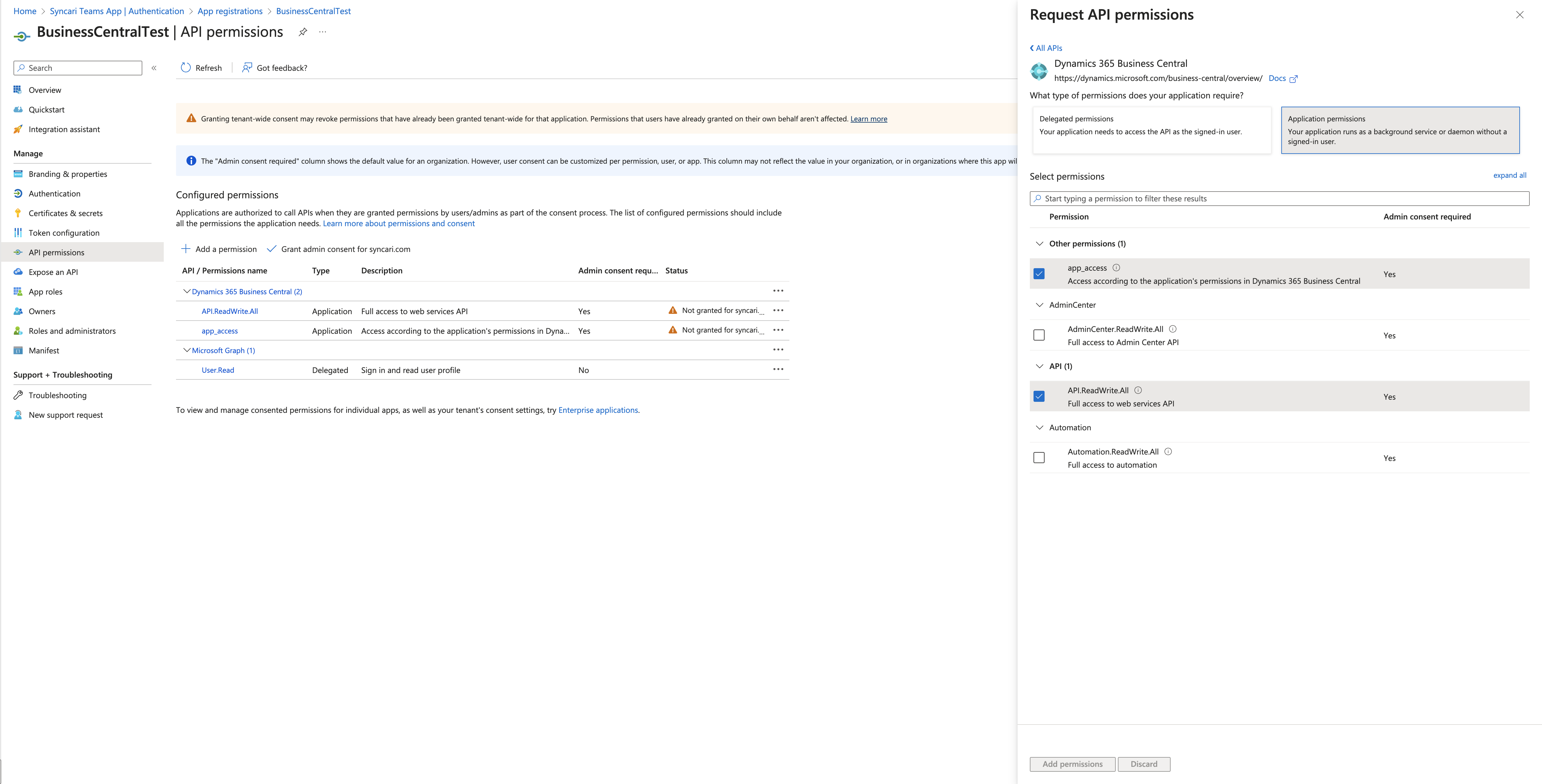 Dynamics 365 Business Central Setup – Syncari