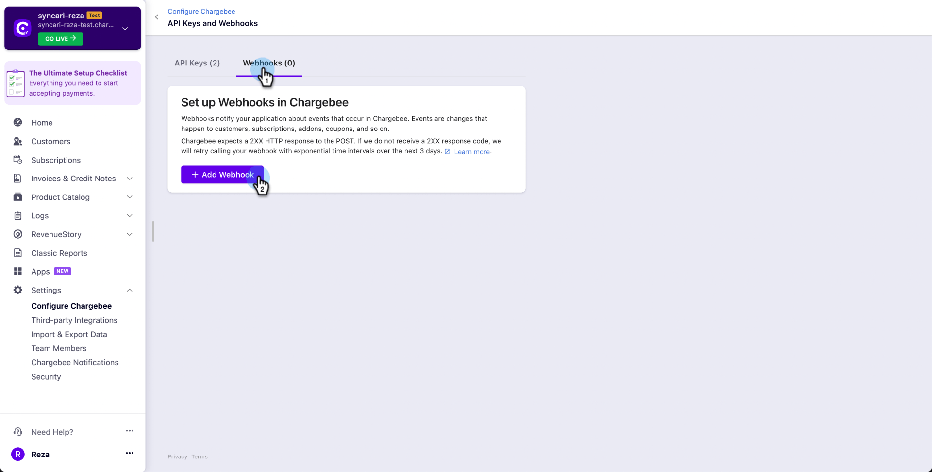 Chargebee Setup – Syncari
