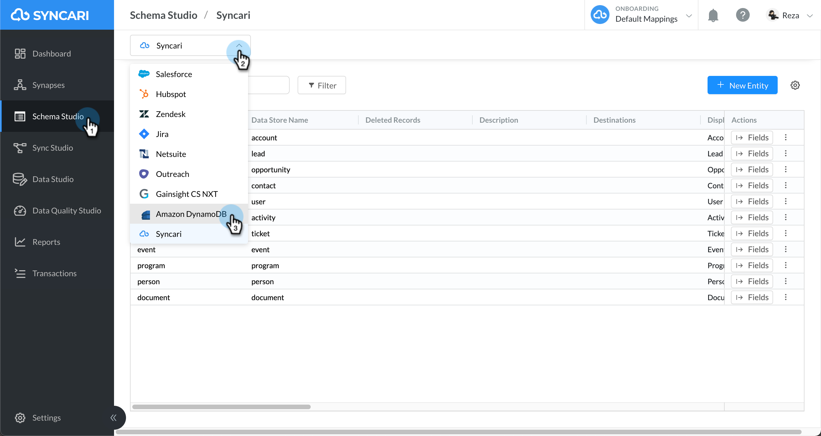 Amazon Dynamodb Setup Syncari