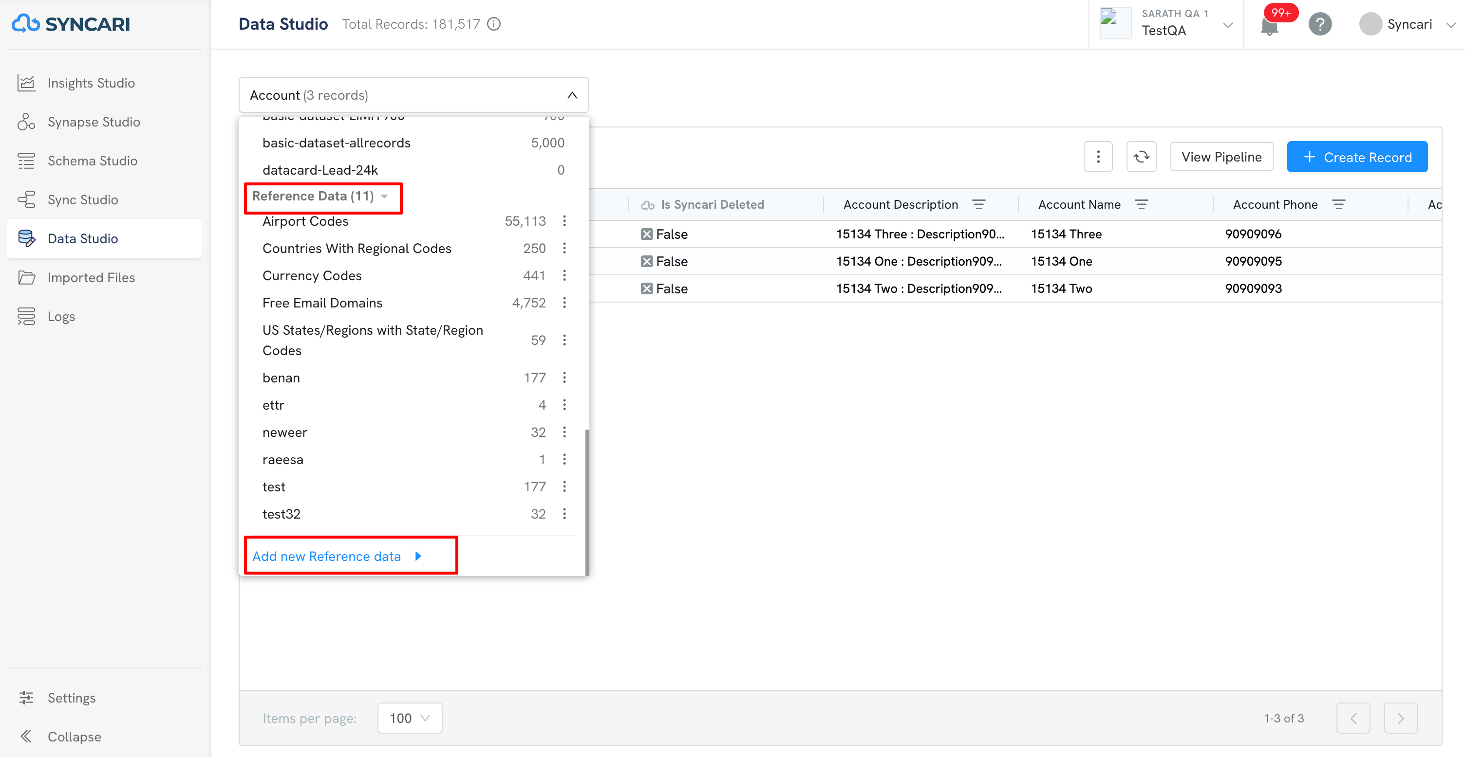 Using Reference Data – Syncari
