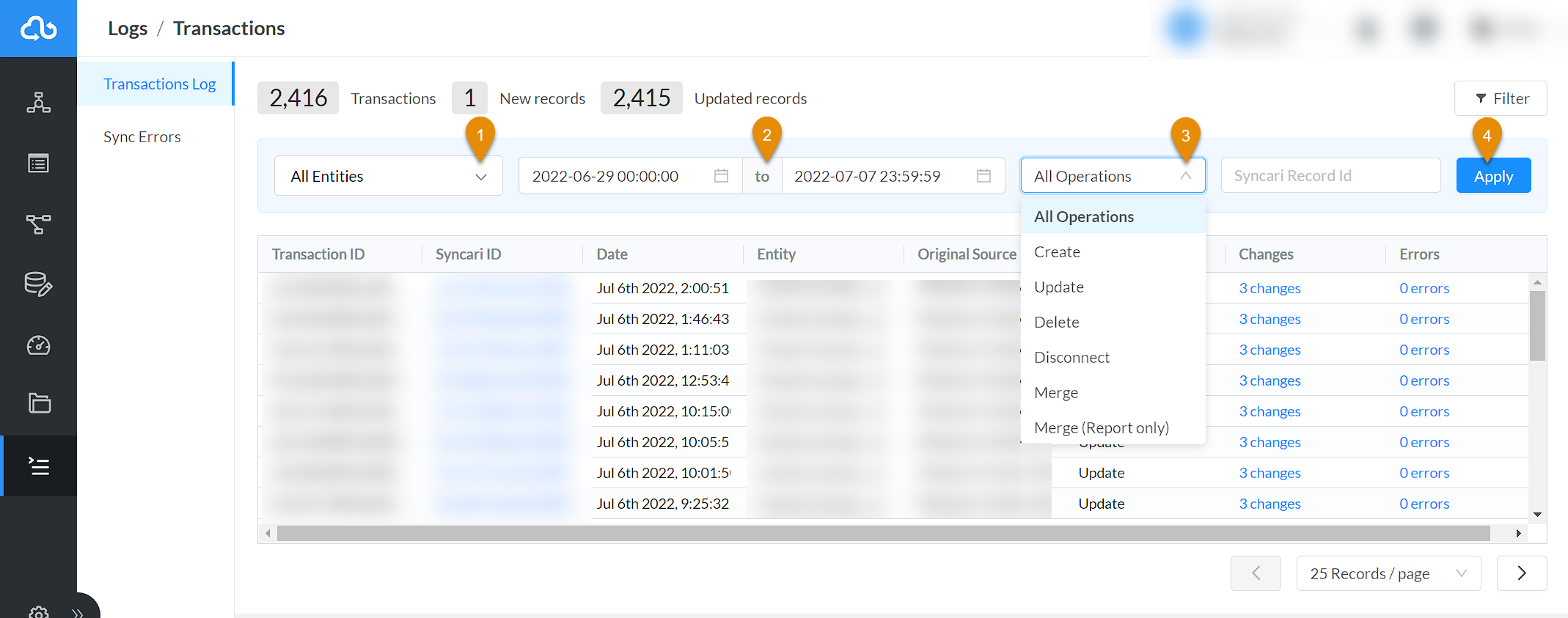 Using Transactions – Syncari