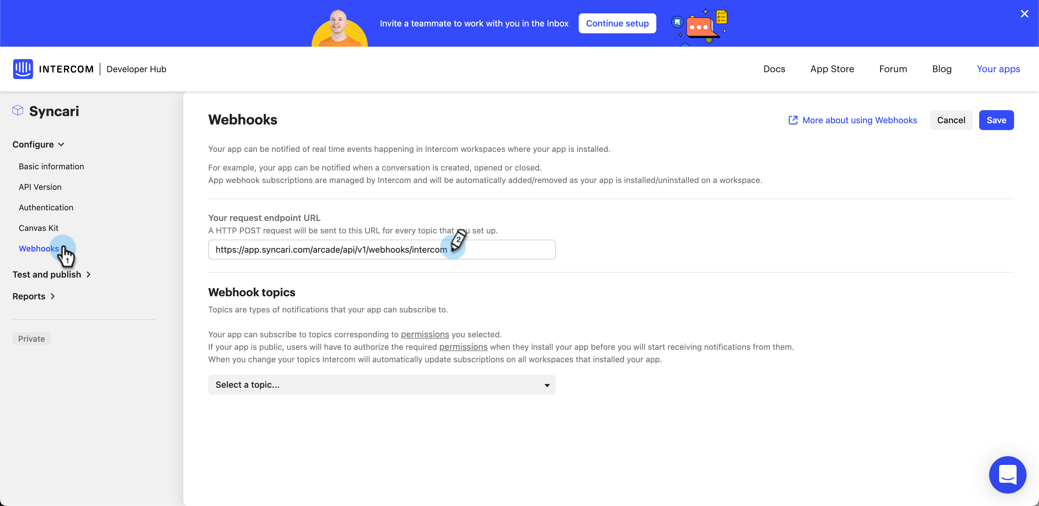 Intercom Setup – Syncari